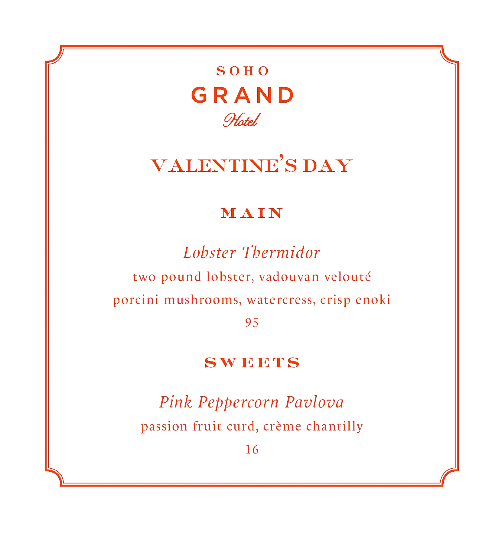 Valentine's Day Dining in SoHo | Grand Bar & Salon | Soho Grand